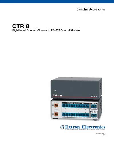 Extron Ctr Eight Input Contact Closure To Rs Converter For