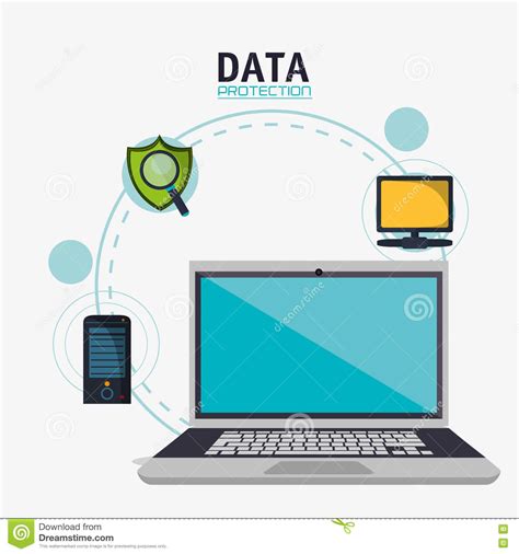 Security System And Protection Design Stock Vector Illustration Of Computer Threat