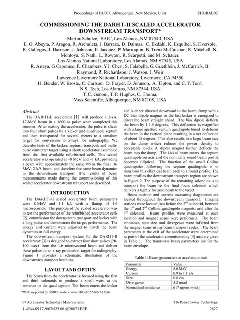 Pdf Commissioning The Darht Ii Scaled Accelerator Downstream Transport