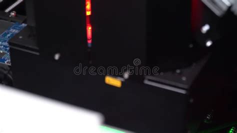 Macro Shot Of Automatic Pick And Place Machine Quickly Installs