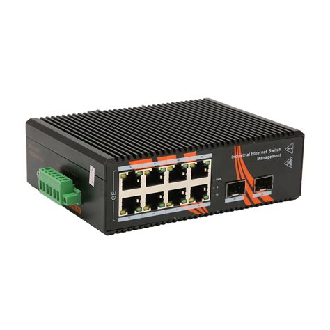 Conmutador Ethernet De Carril Din 8 Puertos Puertos Gigabit Ethernet