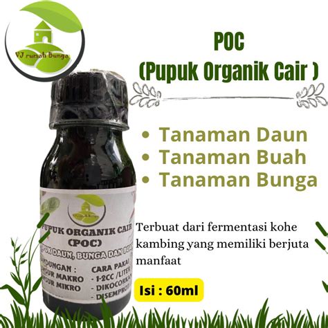 Jual Pupuk Organik Cair Sayuran Dan Buah Kemasan 60ml Shopee Indonesia