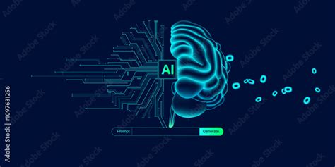 Illustration Of Abstract Stream Information Generate Image Video From