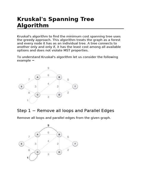 Graph Kruskals Algorithm Pdf