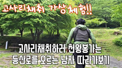 고사리채취 체험 고사리따러 천왕봉가는 등산로를 오르는 남자 따라가보기~ Youtube