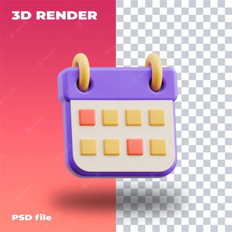 Premium Psd Psd Scheduling Illustration 3d Rendering 3d Icon