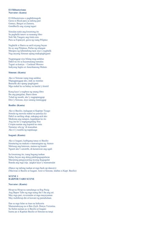El Filibusterismo Script Pr Fa0192cd34b3eae7a440988e4518283a
