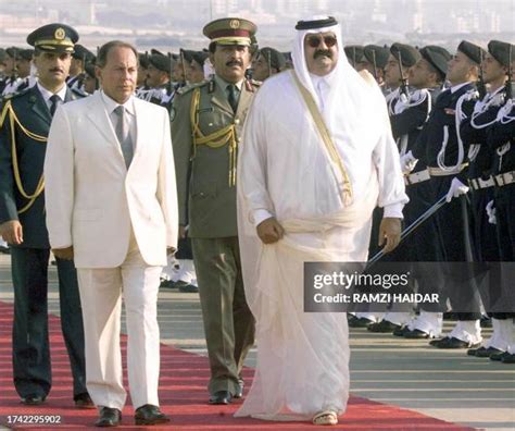 250 Qatari Emir Sheikh Hamad Bin Khalifa Al Thani Official Visits Stock