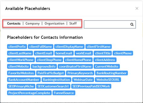 Dynamic Data Placeholders Suitedash Support Help Documentation