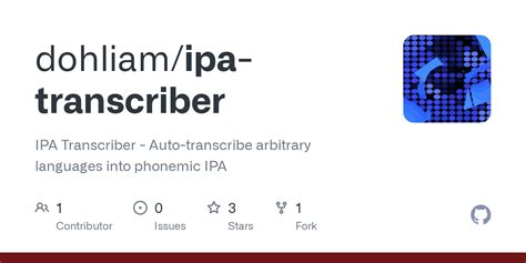 GitHub Dohliam Ipa Transcriber IPA Transcriber Auto Transcribe Arbitrary Languages Into