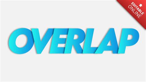 Overlap Font Text Effect Generator