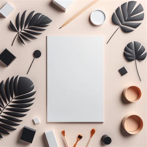 Premium Vector Mock Up Blank White Frame 3d Rendering Illustration