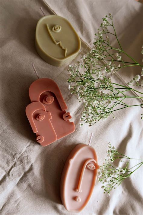 Novelty Picasso Candles Set Of 3 Novelty Face Candles Home Scent