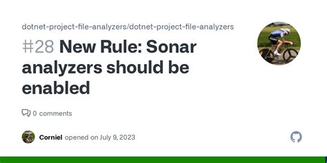 New Rule Sonar Analyzers Should Be Enabled Issue Dotnet Project File Analyzers Dotnet