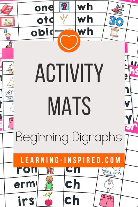 Beginning Digraphs Word Work Activities Digraph Words Phonics