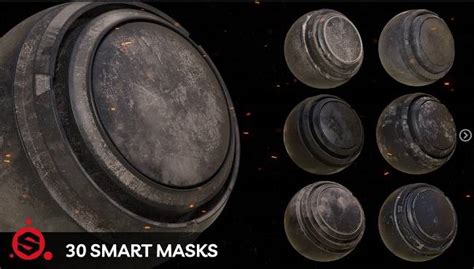 Substance Painter 30多个高细节智能遮罩材料云桥网络