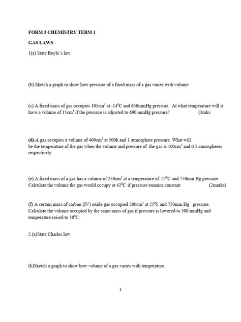 Home School Form 3 Chemistry Pdf Gases Oxide