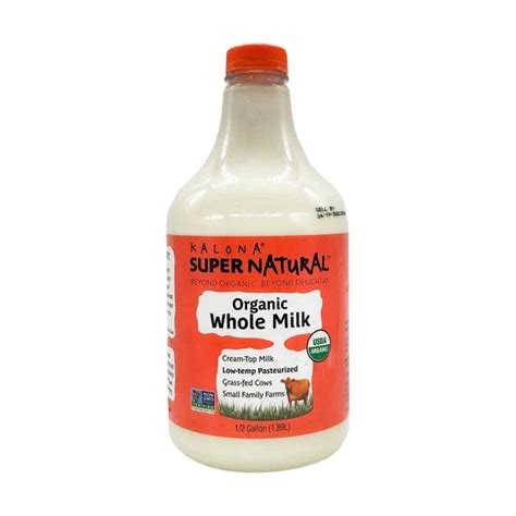 Kalona Supernatural Organic Whole Milk Low Temp Pasteurized The Real Food Project