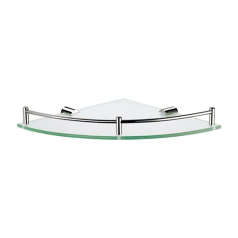 Corner Glass Shelf With Chrome Mounting Glass Shelves Kitchen Glass