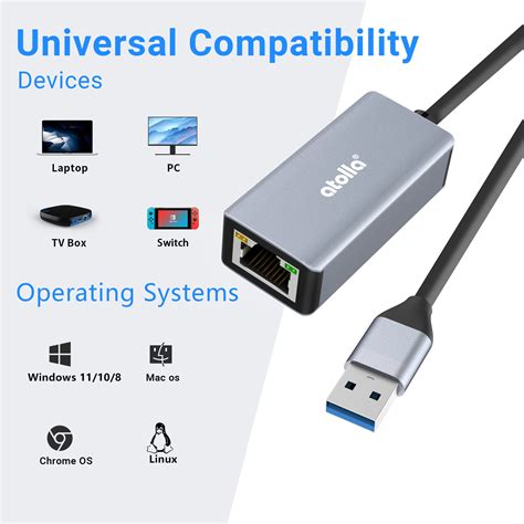 Adaptor Atolla USB USB C Ethernet 1000Mbps Argintiu EMAG Ro