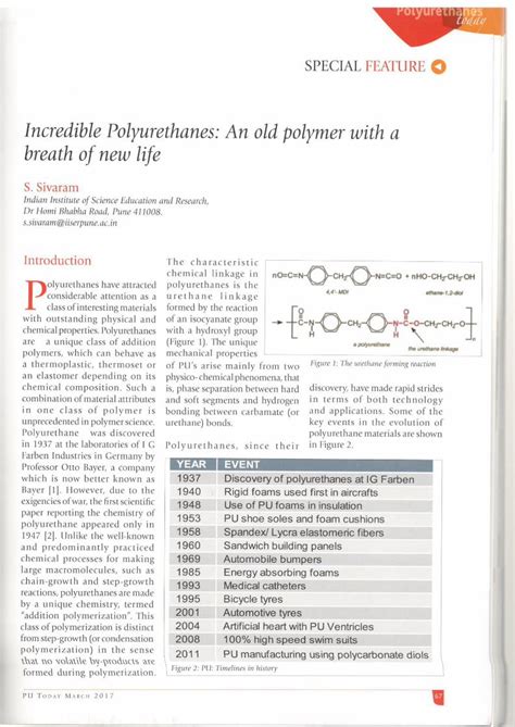 Pdf Publications Articles Incredible Polyurethane