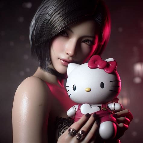 Ada Wong With Hello Kitty Персонажи Marvel Милые рисунки Японские