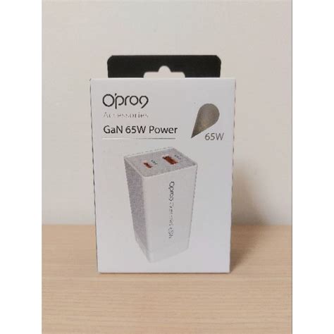 全新氮化鎵opro9 Gan 65w電源供應器白色fmp305氮化鎵充電器双孔 蝦皮購物