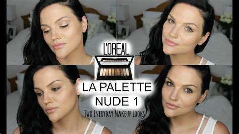 Two Everyday Office Work Drugstore Makeup Looks L Oreal La Palette Nude Youtube