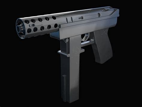 Tec 9 Gun 3d Model Cgtrader