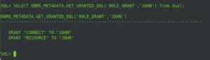 How To Find The DDL Of A User In Oracle Database
