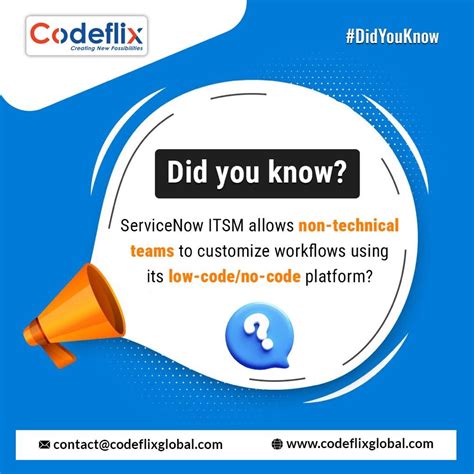Codeflix Didyouknow Servicenow Itsm Lowcode Nocode Automation