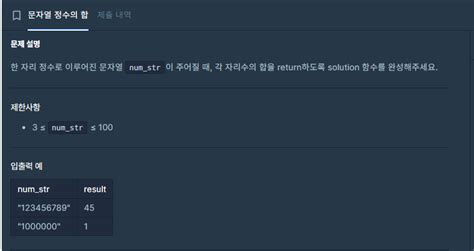 프로그래머스 115 문자열 정수의 합