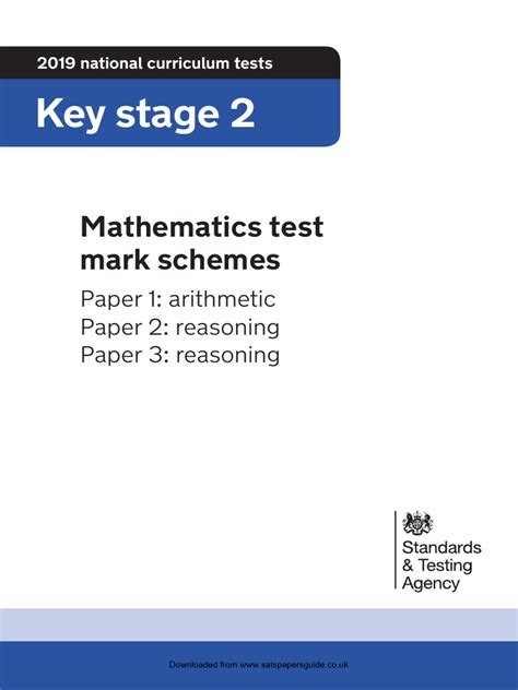 Ks2 2019 Mathematics Papers 123 Mark Scheme Pdf Decimal