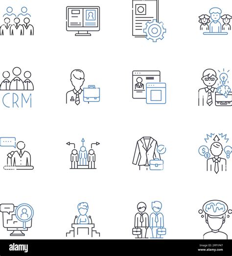 Specialization Line Icons Collection Expertise Proficiency Mastery Focus Niche