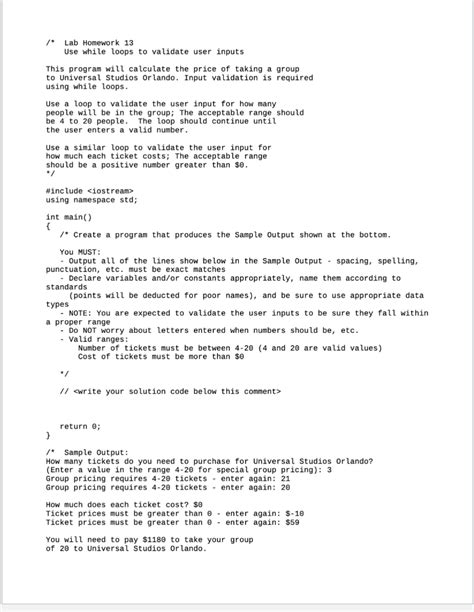 Solved Lab Homework 13 Use While Loops To Validate User