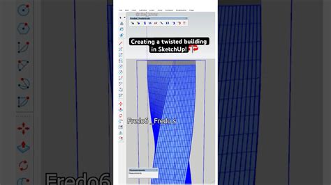 Creating A Twisted Building In Sketchup Using The Fredo6 Fredoscale