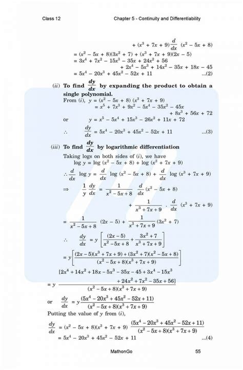 Ncert Solutions For Class 12 Maths Chapter 5 Exercise 5 5 Mathongo