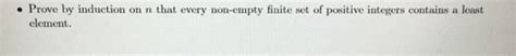 Solved Prove By Induction On N That Every Non Empty Finite