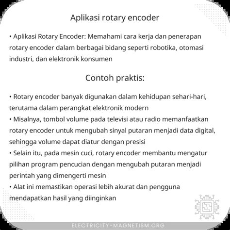 Aplikasi Rotary Encoder Electricity Magnetism