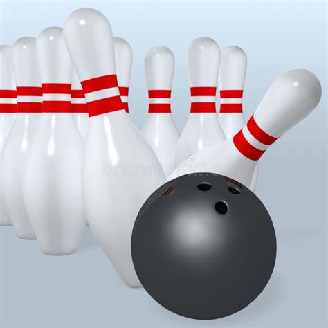 Bowling Ball Hit Pins Stock Illustration Illustration Of Ball 1651594
