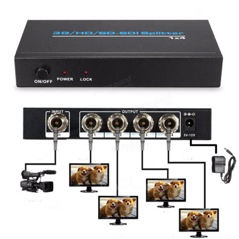 Divisor De Video 1x4 3g Hd Sd Sdi Bnc 1 En 4 Distribuidor De Salida