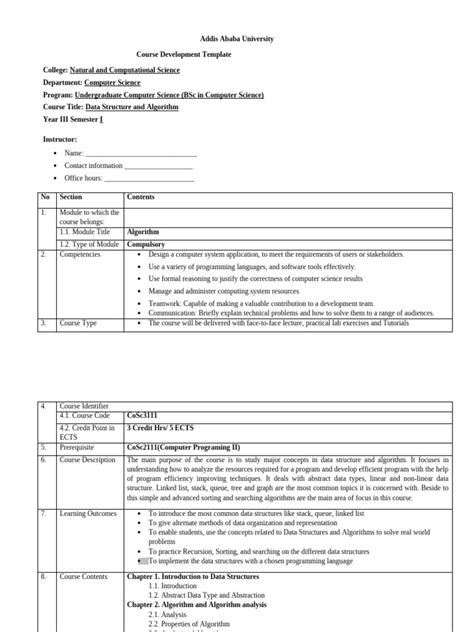 Data Structure Syllubus Pdf