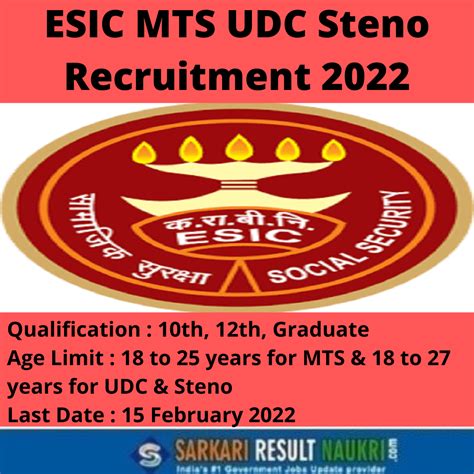 Esic Recruitment 2022 Notification Sarkari Jobs India Medium