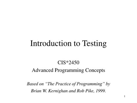 PPT Introduction To Testing PowerPoint Presentation Free Download ID