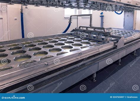 Industrial Cheese Making Process Stock Image Image Of Business