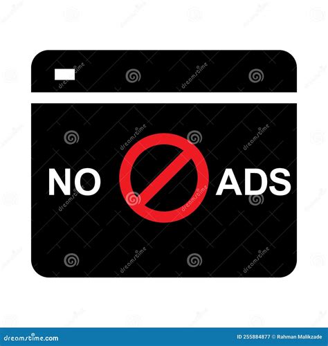 Browser Ad Block Icon Ad Blocker Or Advertising Concept Vector Illustration Stock Vector