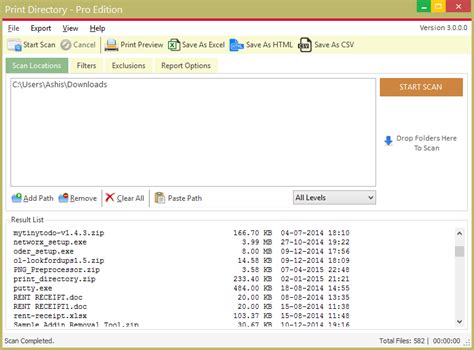 How To Print Folder Lists Ashisoft