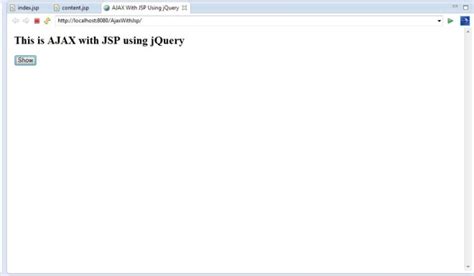 Ajax With Jsp Using Jquery Example