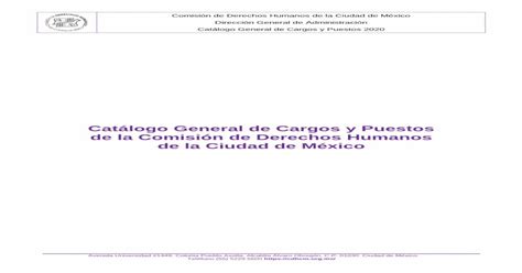 Pdf Catálogo General De Cargos Y Puestosdirección General De