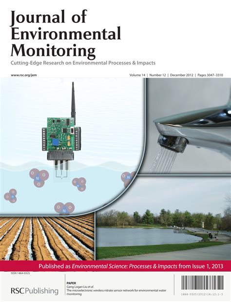 Pdf The Microelectronic Wireless Nitrate Sensor Network For Environmental Water Monitoring